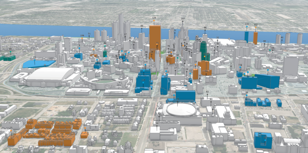 3-D Exploration of Downtown Detroit Development - Downtown Detroit ...