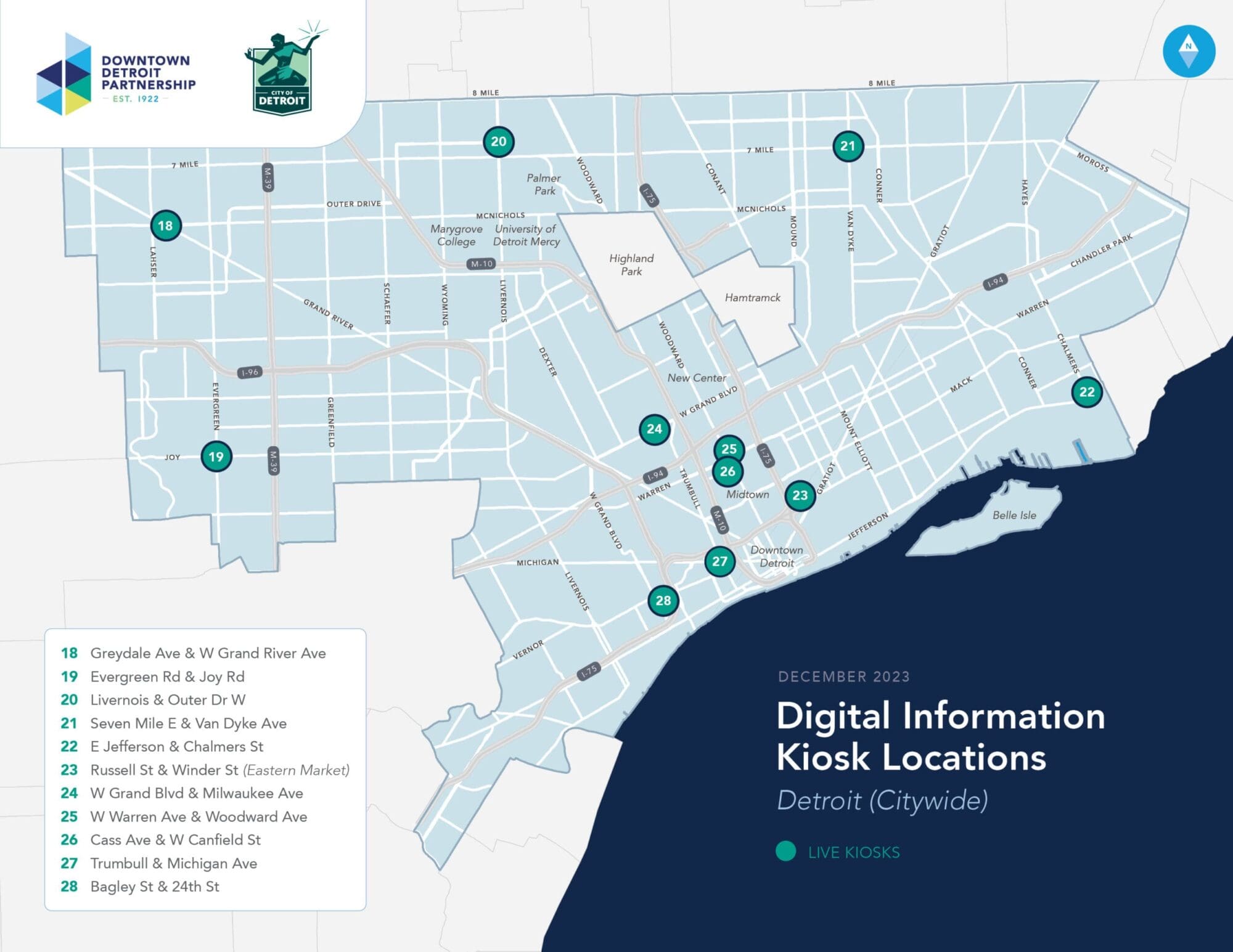 Digital Wayfinding Kiosks | Downtown Detroit Partnership
